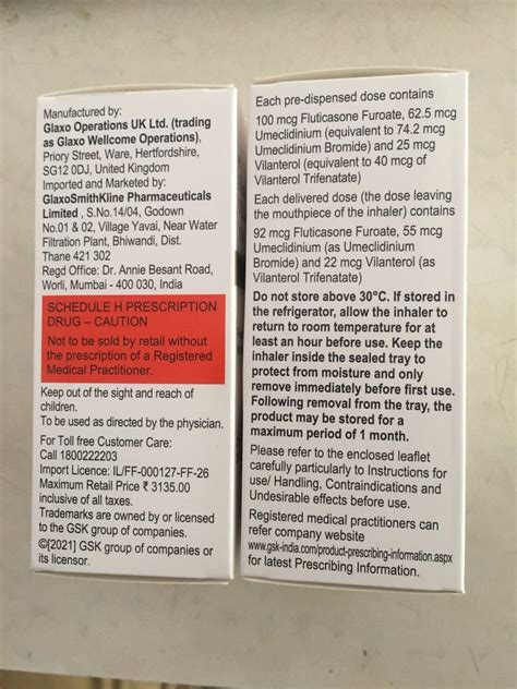 Trelegy Ellipta Inhaler Prescription Treatment Anti Asthama At Rs 3135 In Nagpur