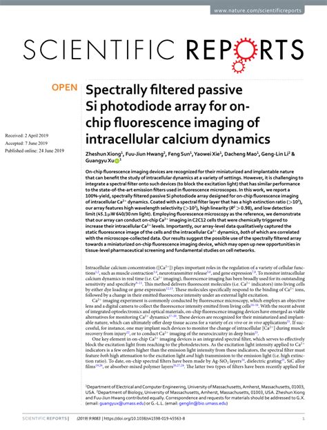 Pdf Spectrally Filtered Passive Si Photodiode Array For On Chip