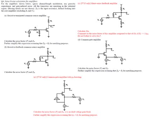 Q4 Noise Factor Calculation For Amplifiers For The