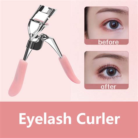 Silver Eyelash Curler Supplementary Clip With Pink Handle Eyelash