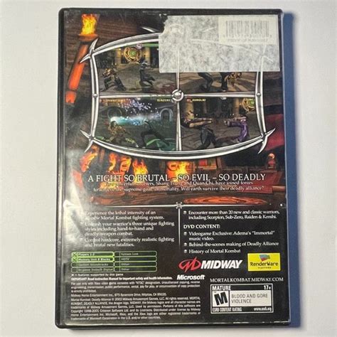 microsoft video games and consoles mortal kombat v deadly alliance
