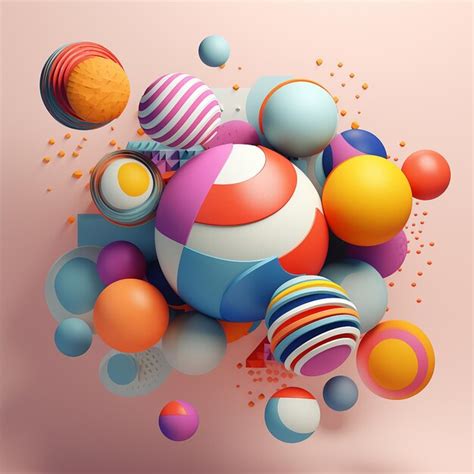 Composición Geométrica Abstracta Colorida Objetos Cúbicos Rectangulares
