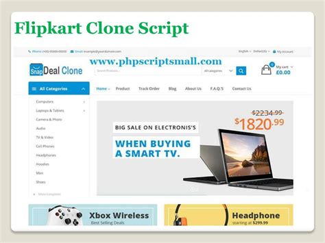 PPT Flipkart Clone Script Amazon Clone Script PowerPoint Presentation ID