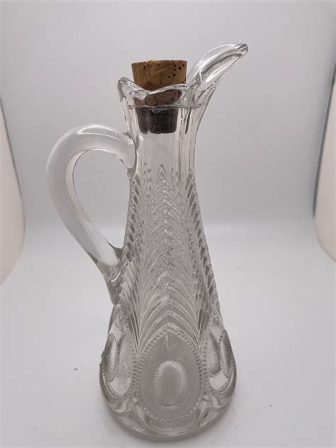 Vintage Glass Pitcher As Is Etsy