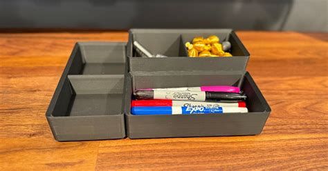 Stackable Magnetic Desk Containers Customizable Modular Storage For