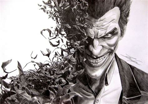 Joker Drawing Black And White Vector Image Mask Joker Cylinder Two