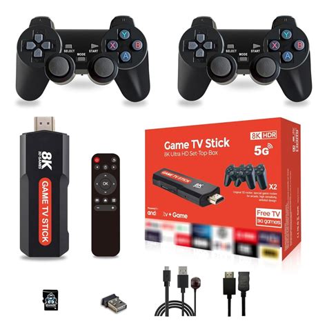 Game Tv Stick 8k Con Gaming Box 35 000 Juegos Control Inalámbrico 64g Game Storage Dual
