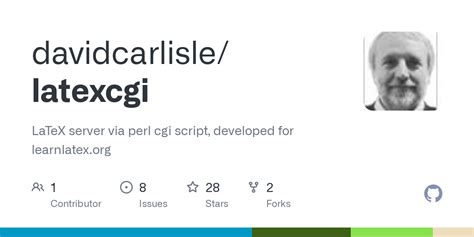 Github Davidcarlislelatexcgi Latex Server Via Perl Cgi Script