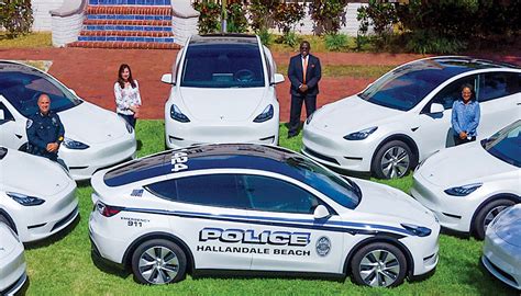 Robo Cop Car Largest Tesla Electric Police Fleet Rolled Out By The