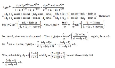 Solved Consider The Second Order Allpass Transfer Function