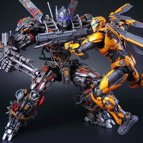 Epic Battle Realistic Transformer Vs Futuristic Power Ranger Ai Art