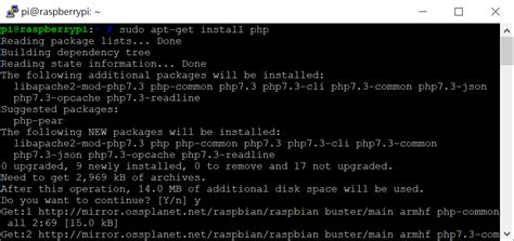 raspberry pi 筆記 60 ：安裝apache web server及php