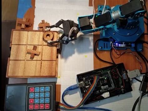tic tac toe board game with robotic arm arduino project hub