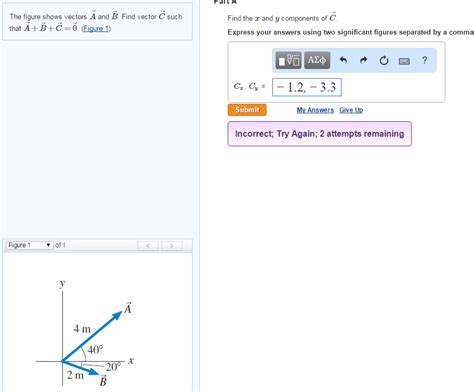 Solved The Figure Shows Vectors A And B Find Vector C Such Chegg Com