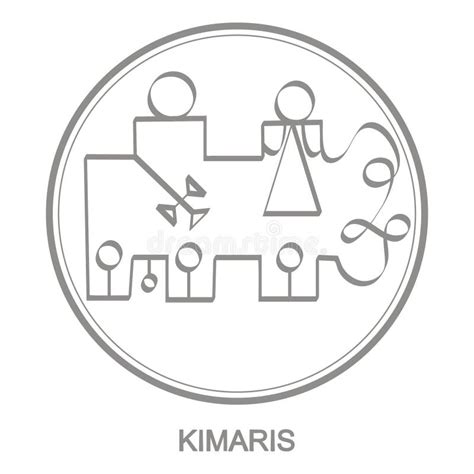 Vector Icon With Symbol Of Demon Kimaris Stock Vector Illustration Of