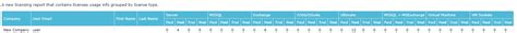 License Usage Report