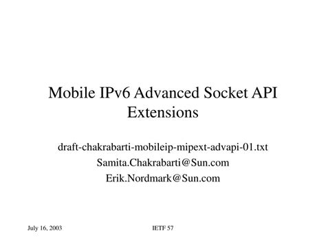 ppt mobile ipv6 advanced socket api extensions powerpoint presentation id 6854365