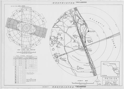 1953 Patrick Air Force Base Vicinity Map Eastern Range