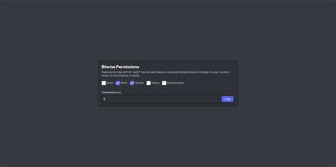 Github Erikviniciusbitwise Permissions Calc Simple Bitwise