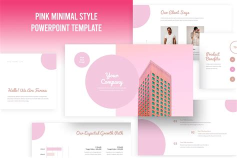 PINK POWERPOINT TEMPLATE Modern Pink Template Pink Pitch Deck Course Creator Template