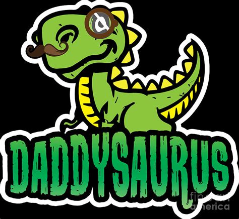 Father Fathers Daddysaurus Dad Daddy T Digital Art By Haselshirt