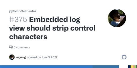 Embedded Log View Should Strip Control Characters Issue 375