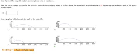 Solved Use The Model For Projectile Motion Assuming There Chegg