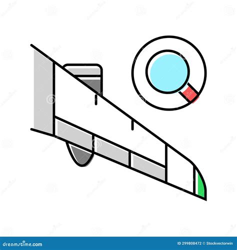 Wing Inspection Aircraft Color Icon Vector Illustration Stock Illustration Illustration Of