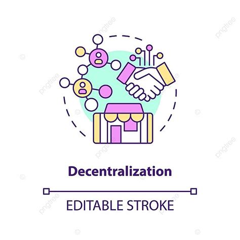Decentralization Concept Icon Digital Thin Dao Vector Digital Thin Dao Png And Vector With
