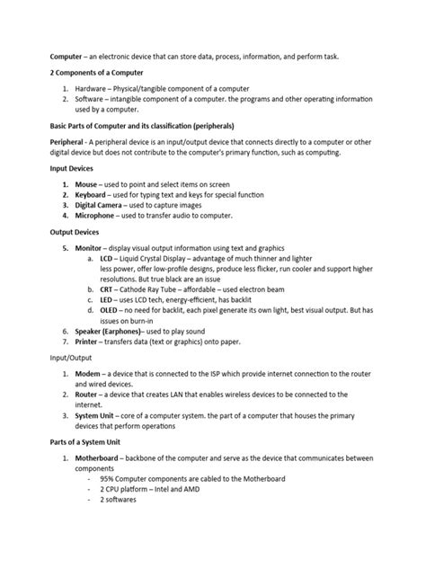 Week 1 Lesson Pdf Bios Computer Hardware