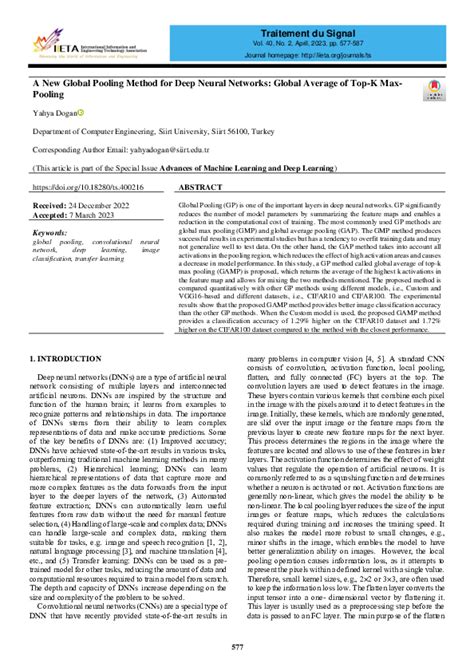 Pdf A New Global Pooling Method For Deep Neural Networks Global