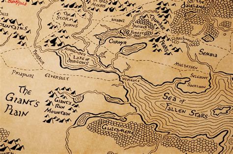 Tolkien Inspired Map Of Faerun Canvas Etsy
