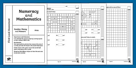First Level Numeracy And Mathematics Assessment Area