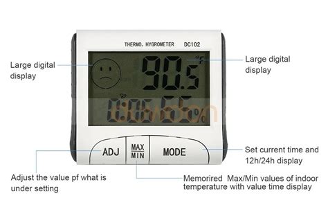 Digital Temperature Humidity Display Room Desktop Wireless Thermometer With Stand Buy Wireless
