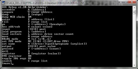 Enhanced DEBUG Formally DOS Debug Download Softpedia