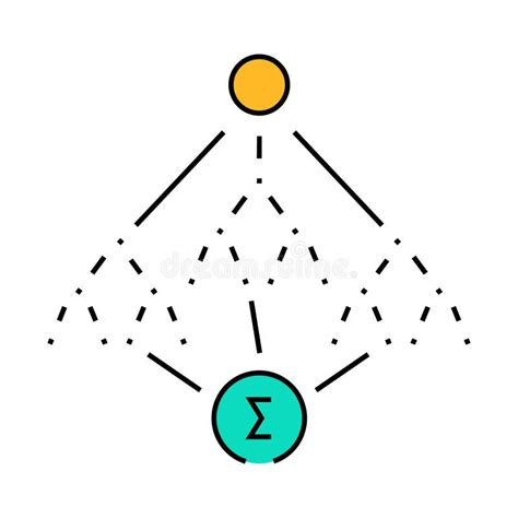 random forest algorithm icon doodle illustration stock illustration