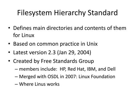 PPT Filesystem Hierarchy PowerPoint Presentation Free Download ID