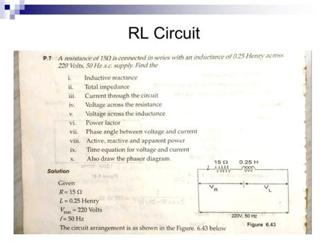 problems on rl lc rlc circuits for electronic circuits pdf science