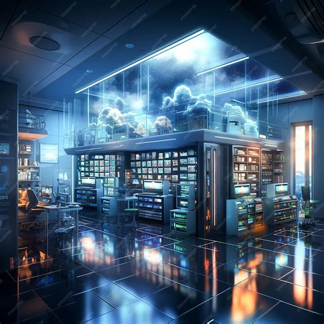 Premium Ai Image Server Cloud Data Storage Solutionweb Database Backup Computer Infrastructure