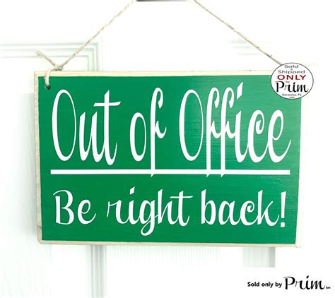 8x6 Out Of Office Be Right Back Running Errands Custom Wood Shortly