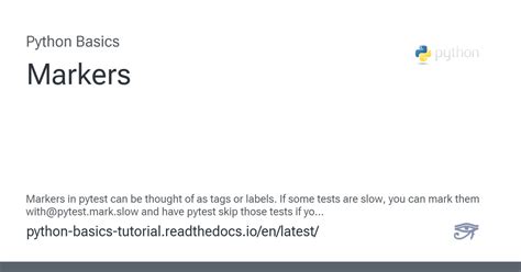 Markers Python Basics 25 1 0