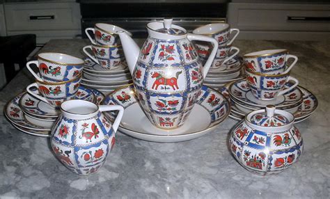 Русский фарфор кофе / чай набор сделано в СССР ЛФЗ (ЛФЗ) в Ленинграде ...