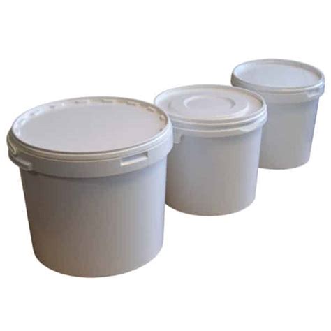 5l White Plastic Pail Bucket Birmingham Tin Box Co