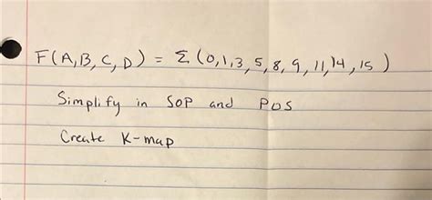 solved f a b c d ∑ 0 1 3 5 8 9 11 14 15