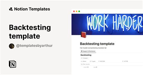 Backtesting Template Template By Arthurdg Notion Marketplace