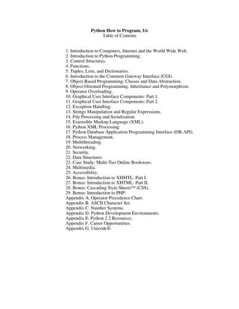 Deitel Python How To Program Pdf