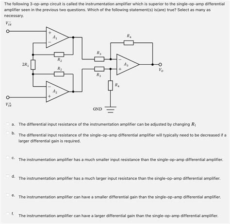 Solved The Following 3 Op Amp Circuit Is Called The