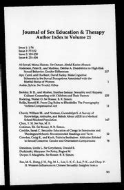 Download Journal Of Sex Education And Therapy 1995 Vol 21 Index PDF