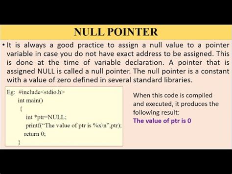 MODULE TOPIC NULL POINTER YouTube