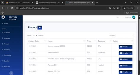 Inventory Management System Using Php And Mysql Advanced Web Based
